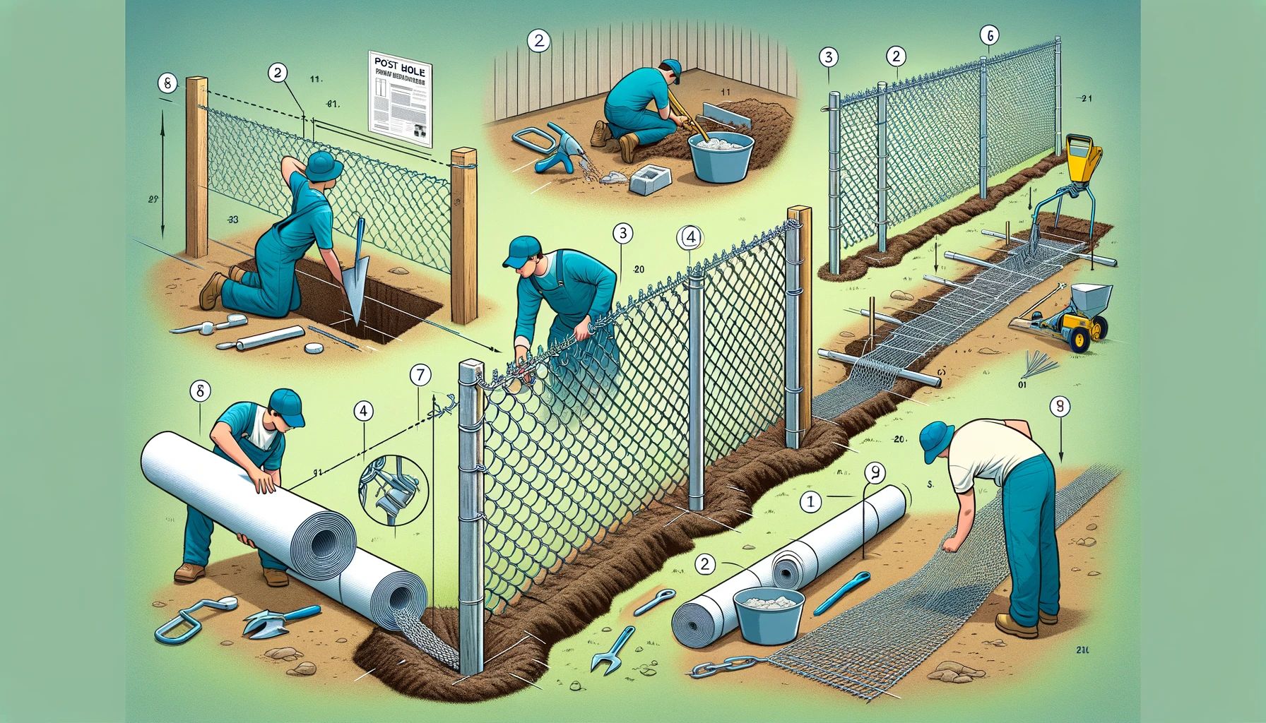 How Easy Is It to Install a Chain Link Fence Yourself? - FenceMaster ...